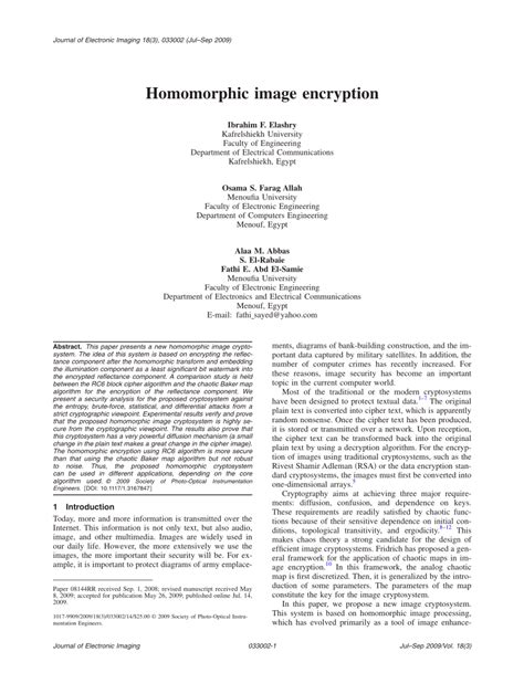 pdf homomorphic image encryption