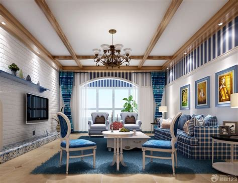 长方形客厅装饰装修效果图大全图片 别墅设计图