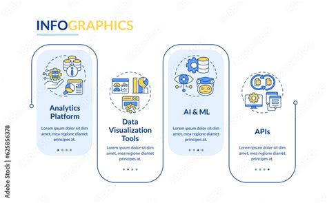 Data Democratization Vector Infographics Template With Linear Icons Data Visualization With 4