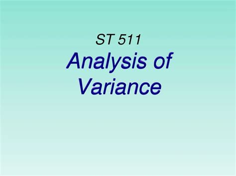PPT Understanding Analysis Of Variance In Statistics PowerPoint Presentation ID