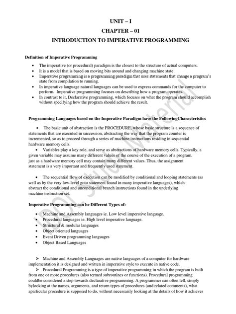 Imperative Programming 2 Pdf Computer Programming Programming