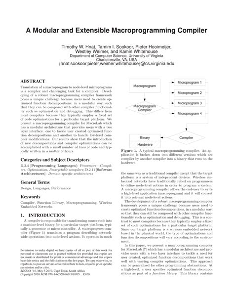 Pdf A Modular And Extensible Macroprogramming Compiler
