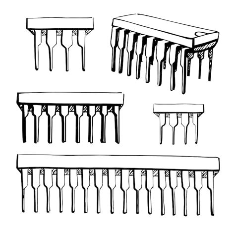 Premium Vector Microcontroller Electronic Component Isolated On White Background Vector