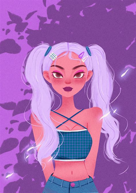 头像插画 欧美风女孩 画画的籽籽酱