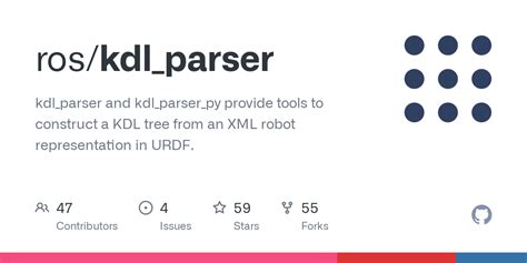 github ros kdl parser kdl parser and kdl parser py provide tools to construct a kdl tree from