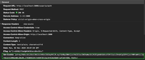 Javascript React Axios Cant Read The Set Cookie Header On Axios