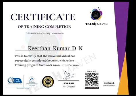Ai Machinelearning Python Upskilling Certification Keerthan