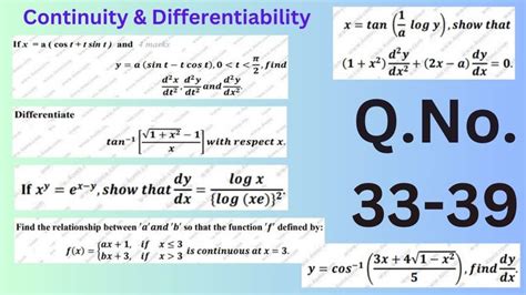 Continuity And Differentiability Class 12 Most Important Questions