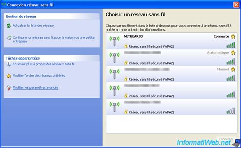 Connect To A Wifi Network On Windows Xp Windows Tutorials Informatiweb