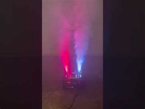 Fog Machine With LED Lights Dual Spray DMX Hand Remote Reverb