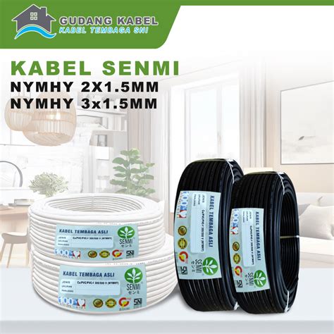 Jual Kabel Nymhy 2x1 5mm 3x1 5mm Senmi Kabel Listrik Nymhy Tembaga