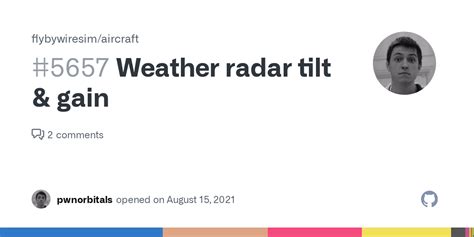 Weather Radar Tilt And Gain · Issue 5657 · Flybywiresimaircraft · Github