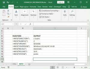 EXCEL FUNCTIONS INFO GyanKosh Learning Made Easy