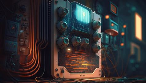 premium ai image quantum computing circuit with abstract futuristic design generative ai