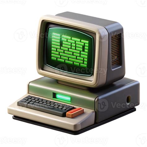 Serene Vintage A Vintage Computer Terminal Displaying Complex Code Green Text On A Black Screen