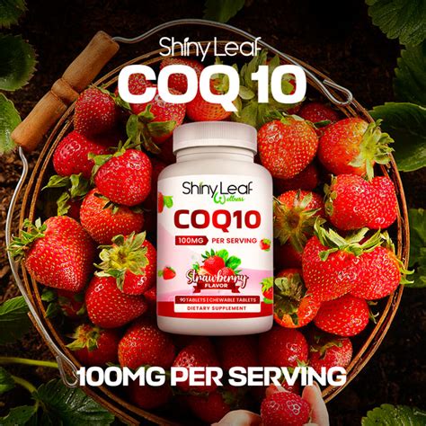Coq10 100mg Fast Absorbing Coenzyme Q10 Strawberry Chewable Tablets