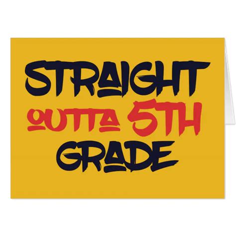 Large Big Graduation Congratulations 5th Grade Card Zazzle