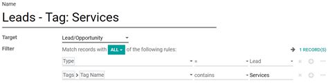 Segment The Database With Filters — Documentation Odoo 13 0