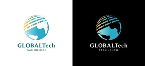 Technology Globe Logo Design Modern Abstract Globe Vector Illustration