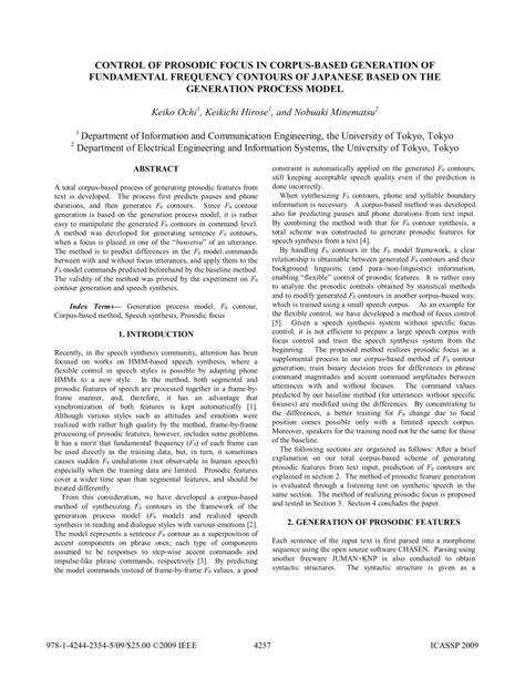 Pdf Control Of Prosodic Focus In Corpus Based Generation Of