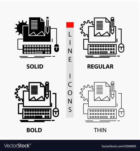 Type Writer Paper Computer Keyboard Icon Vector Image