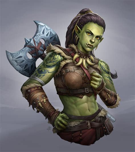 Female Half Orc We Are Mercenaries — My Half Orc Paladin With Her