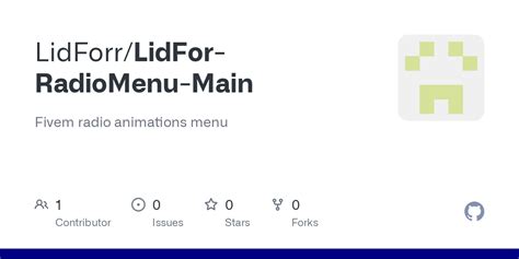 Github Lidforrlidfor Radiomenu Main Fivem Radio Animations Menu