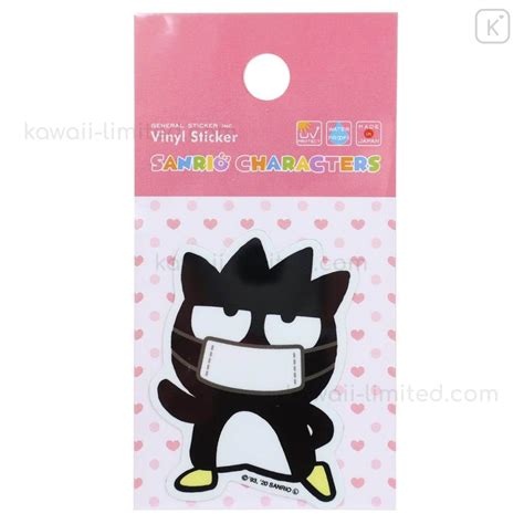 Japan Sanrio Vinyl Sticker Bad Badtz Maru Mask Kawaii Limited