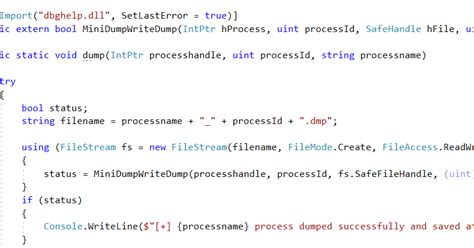 Dumping Process Memory With Custom C Code