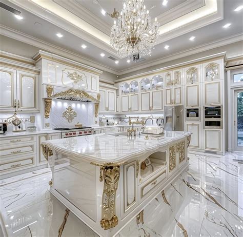 Luxurious Kitchen With Marble Countertops