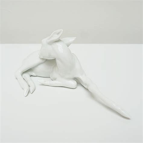 Wallendorfer Porzellan Mid-20th century Reclining Deer For Sale at 1stDibs