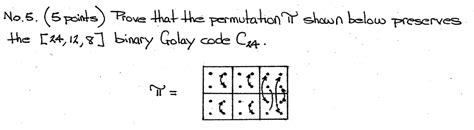 Solved No Points Prove That The Permutation T Shown Chegg