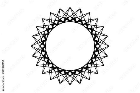 Decorative Mandala Frame For Design With Abstract Floral Pattern