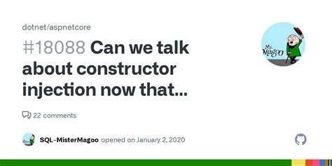 can we talk about constructor injection now that partial classes are here · issue 18088