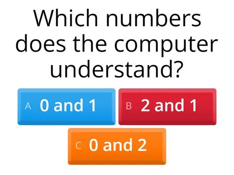 Binary And Denary Cuestionario