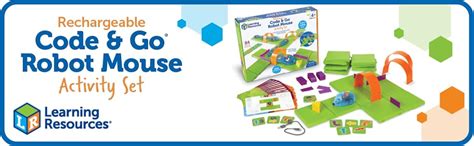 Learning Resources Code And Go Robot Mouse Activity Set Rechargeable Screen Free
