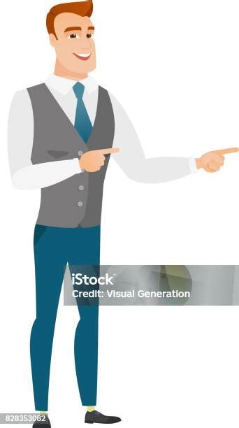 젊은 백인 사업가 측면을 가리키는 기업 재무와 산업에 대한 스톡 벡터 아트 및 기타 이미지 기업 재무와 산업 남자 남자 사업가 Istock
