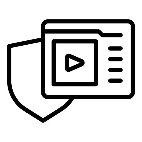 Content Protection Icon Outline Vector Web Safety 15659624 Vector Art At Vecteezy