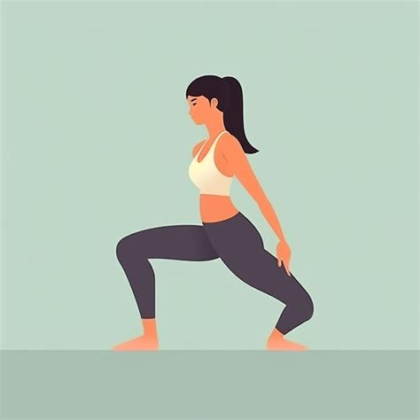 Premium AI Image A Pretty Girl Wearing Yoga Pants Doing Squat Generative Ai