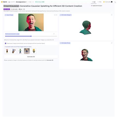 Dreamgaussian Ai Tool Details And Features