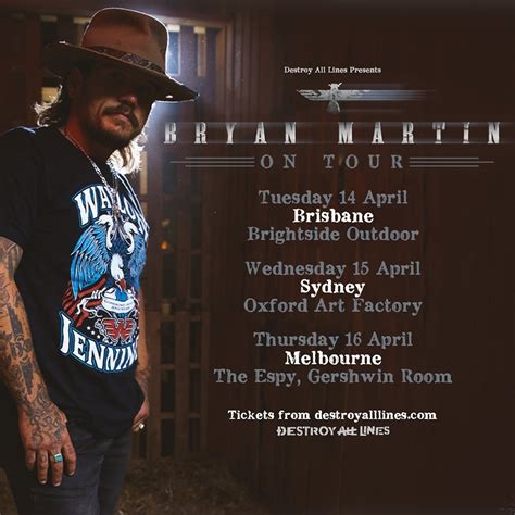 Bryan Martin Australian Tour 2026