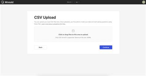Csv Upload Wren Ai