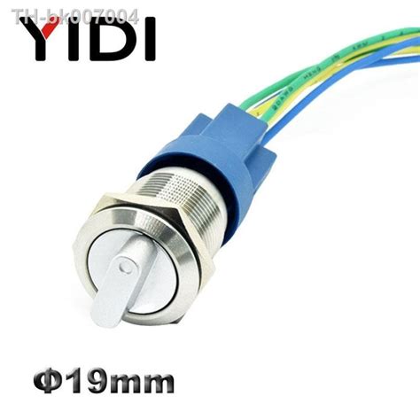 Yidi 19mm Metal Selector Rotary Switch 2 3 Position Push Button Switch 1no1nc Dpst Knob Switch