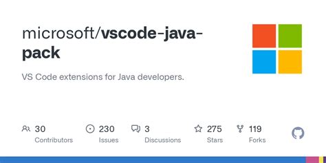 Github Microsoftvscode Java Pack Vs Code Extensions For Java Github Microsoftvscode Java Pack Vs Code Extensions For Java