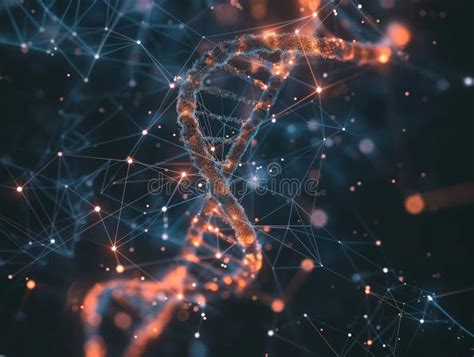 digital dna structure in blue hues stock image image of biology engineering 316588613