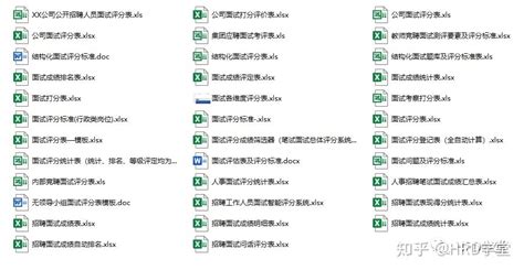 面试评分标准和统计表格 知乎