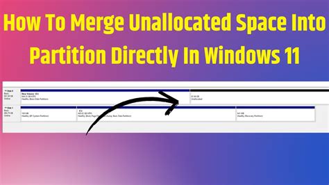 How To Merge Unallocated Space Into Partition Directly In Windows 11 How To Merge Two Drives
