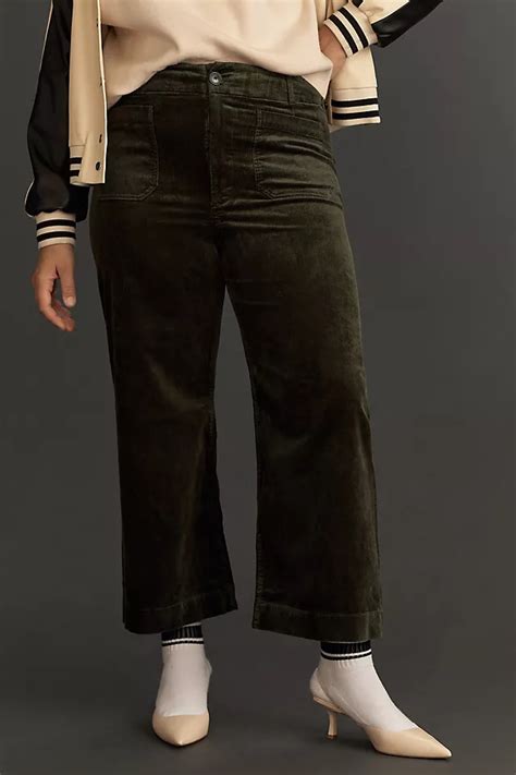The Colette Cropped Wide Leg Corduroy Pants By Maeve Anthropologie