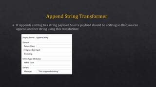 Append String Transformer Mule PPT