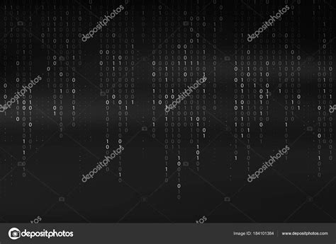 Abstract Binary Code Background Falling Streaming Binary Code
